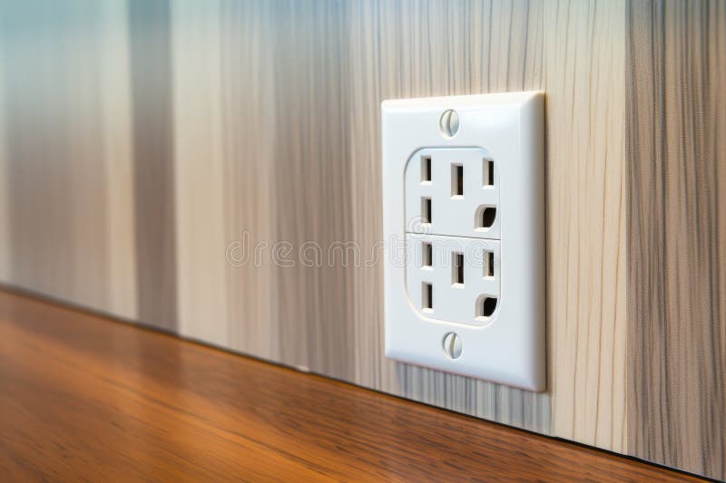 Electrical Outlet on the Wall in the Room, Close-up, Electrical Plug in ...