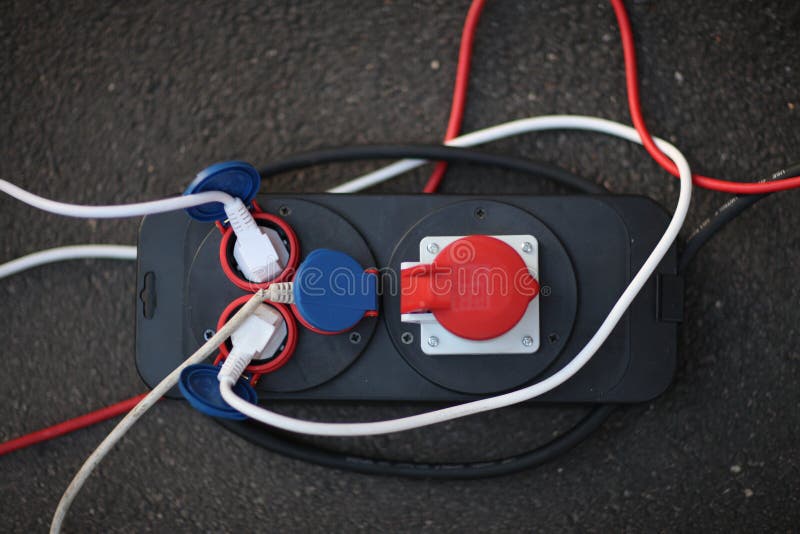 Plugged wires stock photo. Image of full, supply, black - 33762902