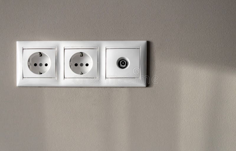Electrical Outlets, a Set of Empty Electrical Sockets for Appliances ...