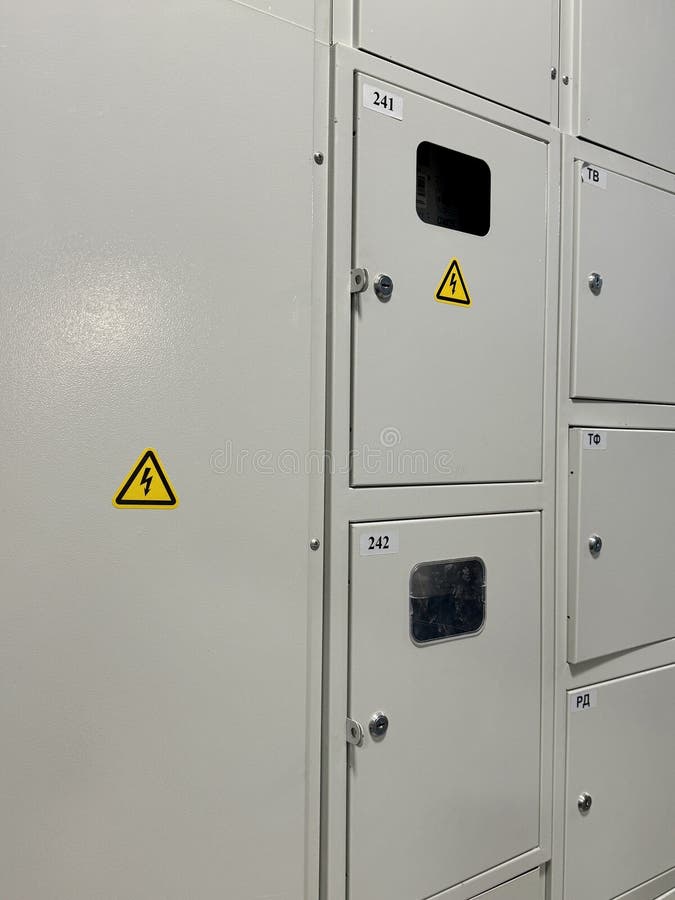 Electrical Panel in an Apartment Building in a New Building Stock Image ...