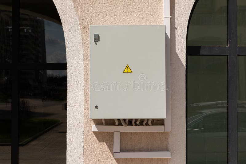 Electrical Panel Box, Electrical Control Unit on Beige Apartment ...