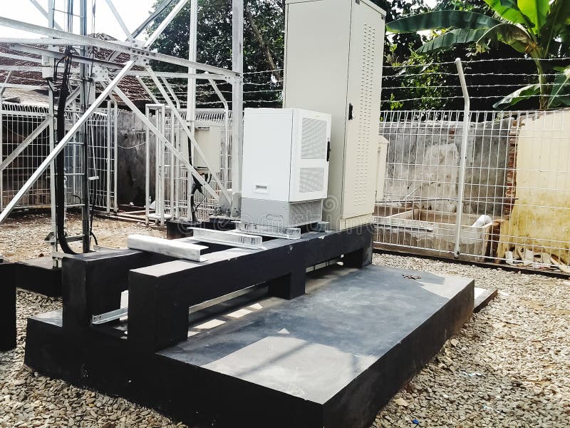 Electrical Panel Box on Telecommunications Stock Photo - Image of mast ...