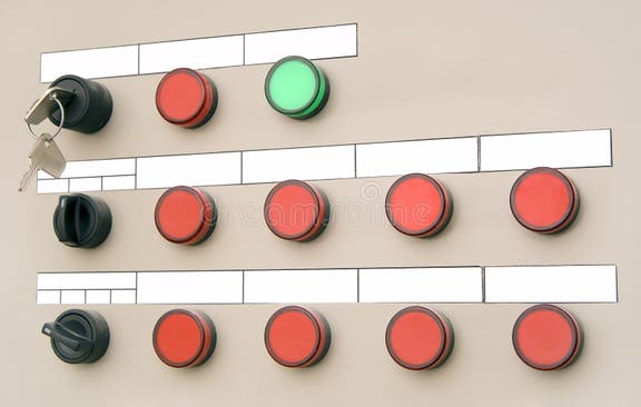 Electrical Panel with Buttons Stock Image - Image of horizontal, copy ...