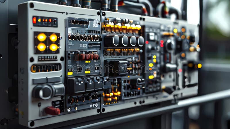 Electrician Installing Automatic Fuse Switch in Distribution Board ...