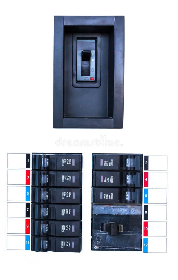 Electrical Panel Controls and Switches Stock Image - Image of line ...