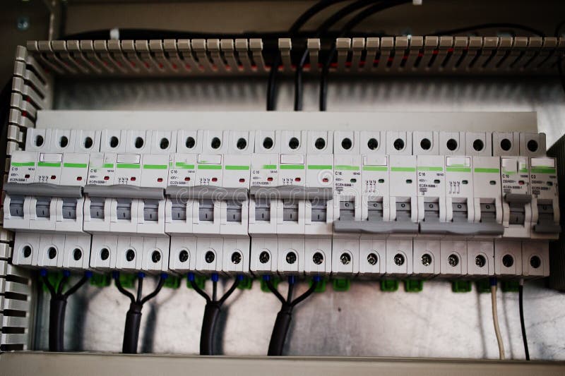 Electrical Panel, Electric Meter and Circuit Breakers. Electric Stock ...