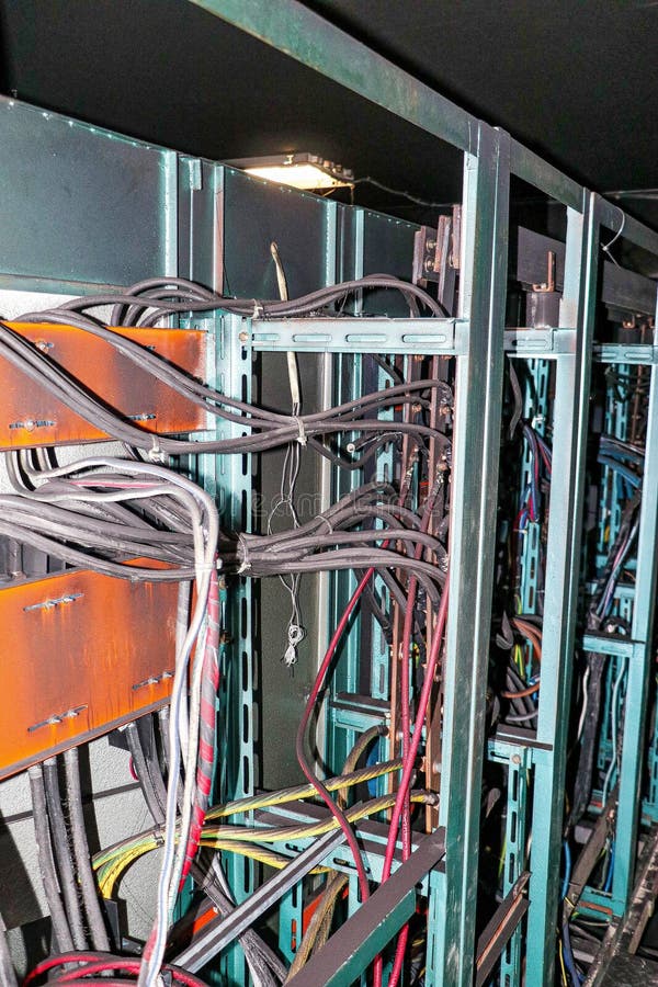 Electrician Working Complex Electrical Panel Wiring Circuit Breaker ...