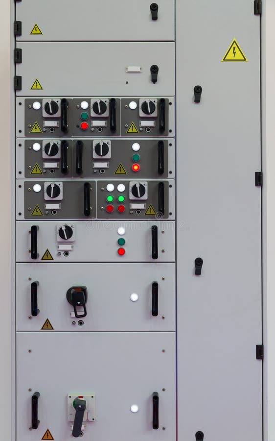 Electrical Panel at Factory. Stock Photo - Image of clamp, electronic ...