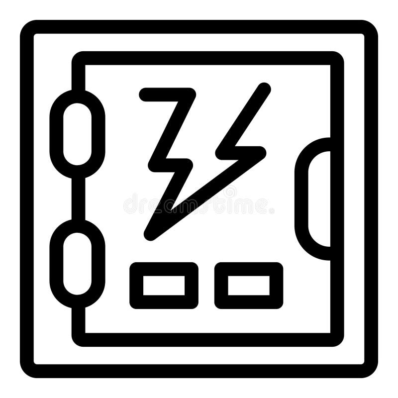 Electrical Panel Icon Representing Power Distribution System Stock ...