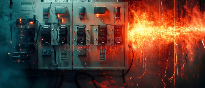 Electrical Panel Ignited by Fire and Lightning in a Captivating Display ...