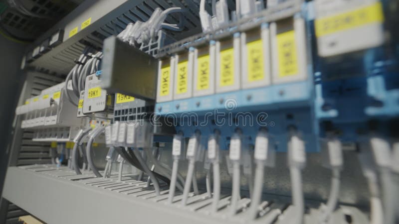 Electrical Panel of an Industrial Generator. Distribution Board of the ...