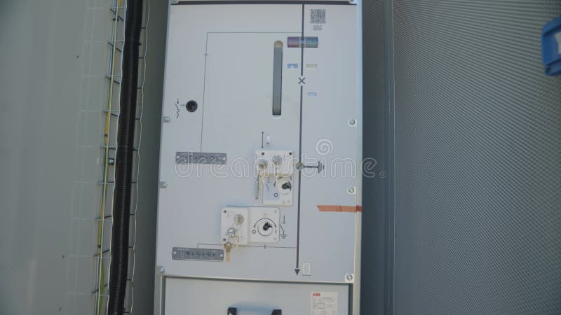 Electrical Panel of an Industrial Generator. Distribution Board of the ...