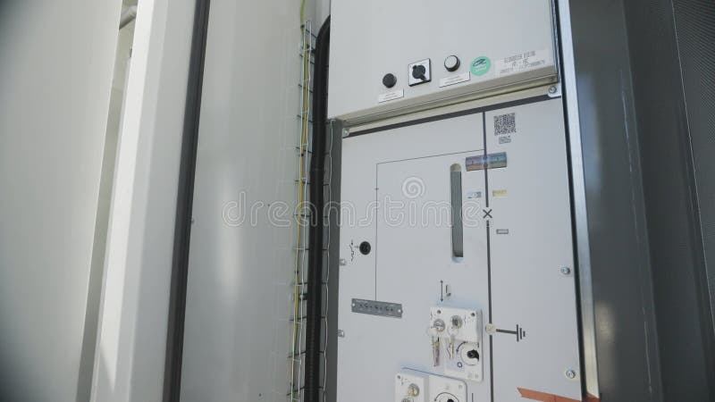Electrical Panel of an Industrial Generator. Distribution Board of the ...