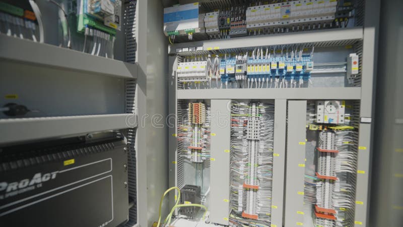 Electrical Panel of an Industrial Generator. Distribution Board of the ...