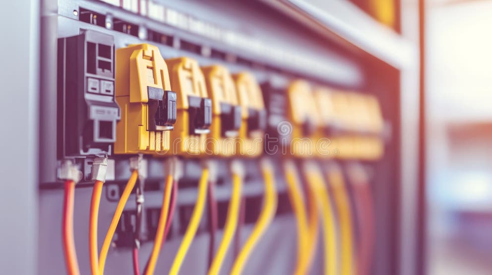 Electrical Panel with Labeled Circuit Breakers and Organized Wires ...