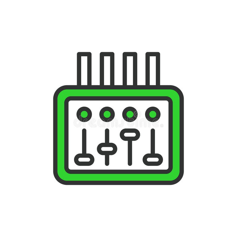 Electrical Panel, in Line Design. Electrical, Panel, Circuit Breaker ...