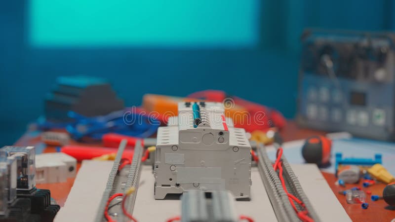 Electrical Panel with Many Red Wires, Electrical Parts, Automatic ...