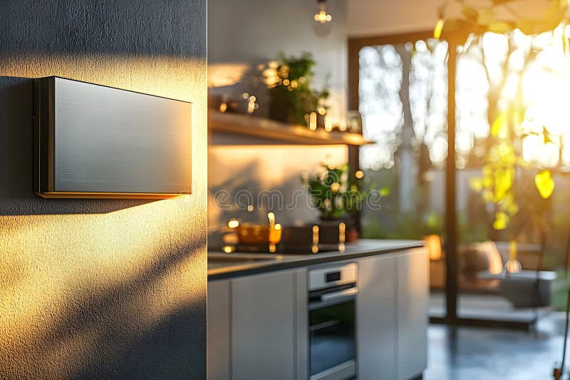 Residential Electrical Panel Installed on the Wall in Modern Kitchen ...