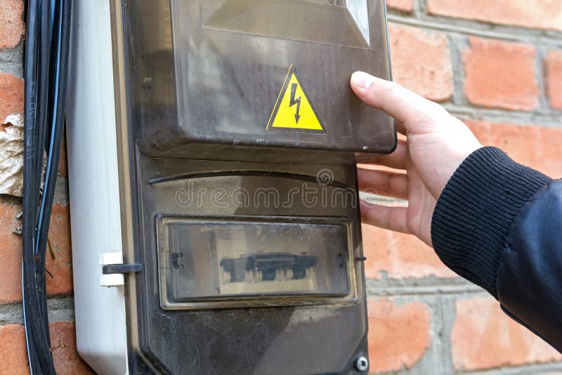 Electrical Panel on Wall Close Up Stock Photo - Image of control ...