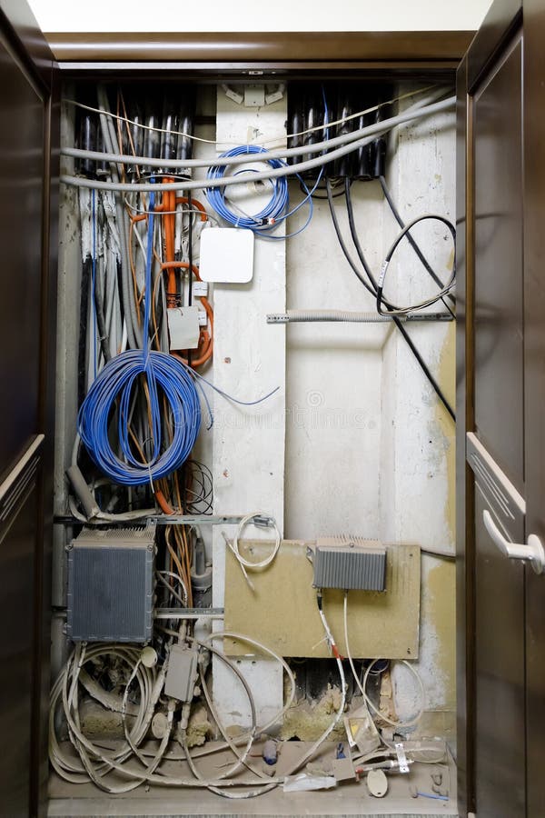 Electrical Panel with Wires Stock Photo - Image of control, engineering ...