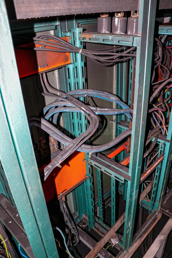 Electrical Panel Wiring and Components Stock Image - Image of industry ...