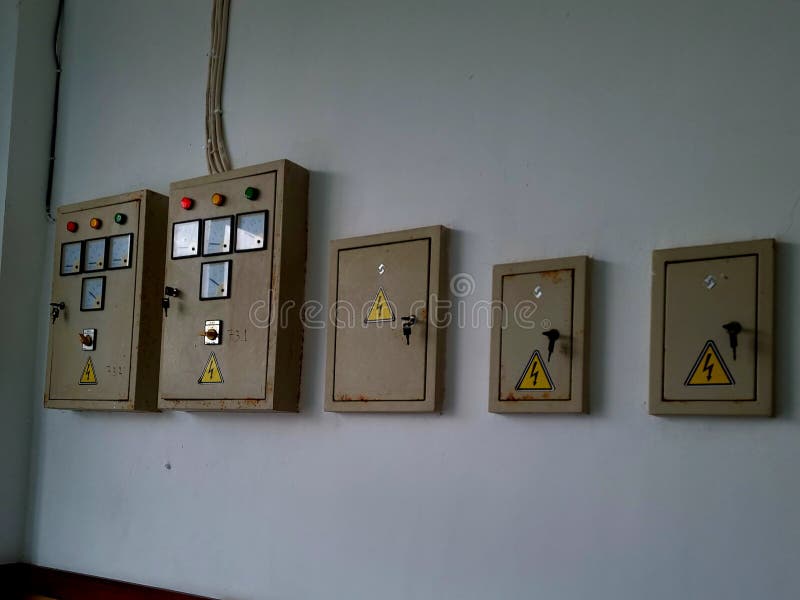 Electrical Panels in an Office in the City of Manado Stock Photo ...