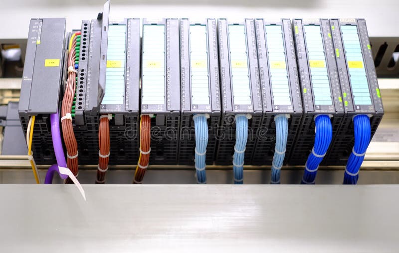 Electrical Part and Accessories in the Control Cabinet Stock Image ...