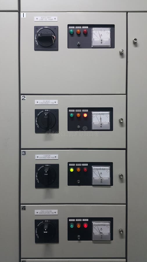 Electrical Part and Accessories in the Control Cabinet Stock Image ...