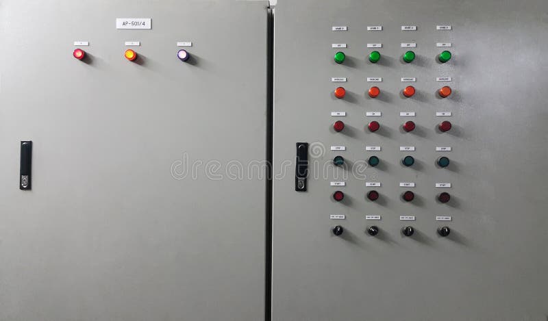 Electrical Part and Accessories in the Control Cabinet Stock Image ...