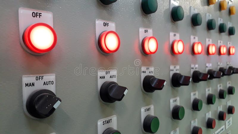 Electrical Part and Accessories in the Control Cabinet Stock Photo ...