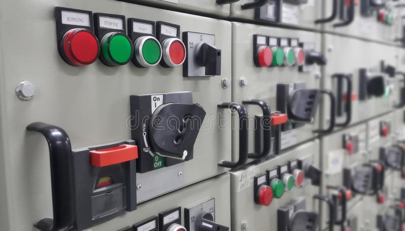 Electrical Part and Accessories in the Control Cabinet Stock Photo ...