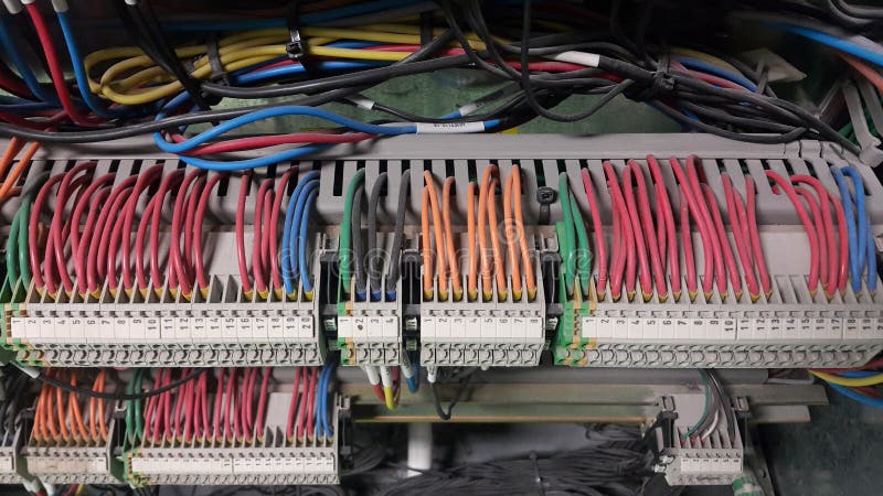 Electrical Part and Accessories in the Control Cabinet Stock Image ...