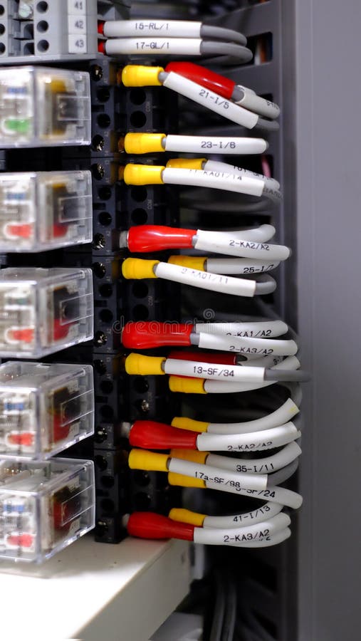 Electrical Part and Accessories in the Control Cabinet Stock Image ...