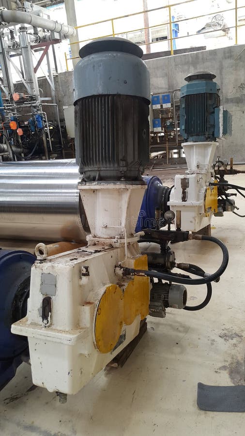 Electrical Parts and Mechanical Parts on Big Gear and Drum Rolls Stock ...