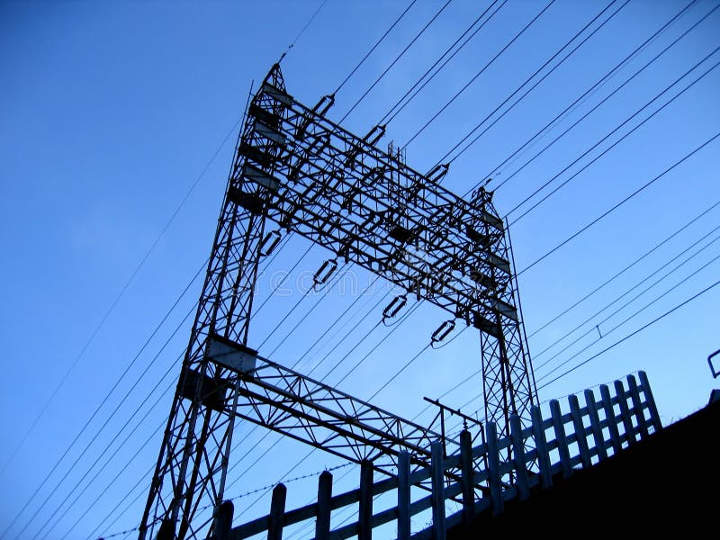 Electrical pillar stock photo. Image of electric, wire, bridge - 8216