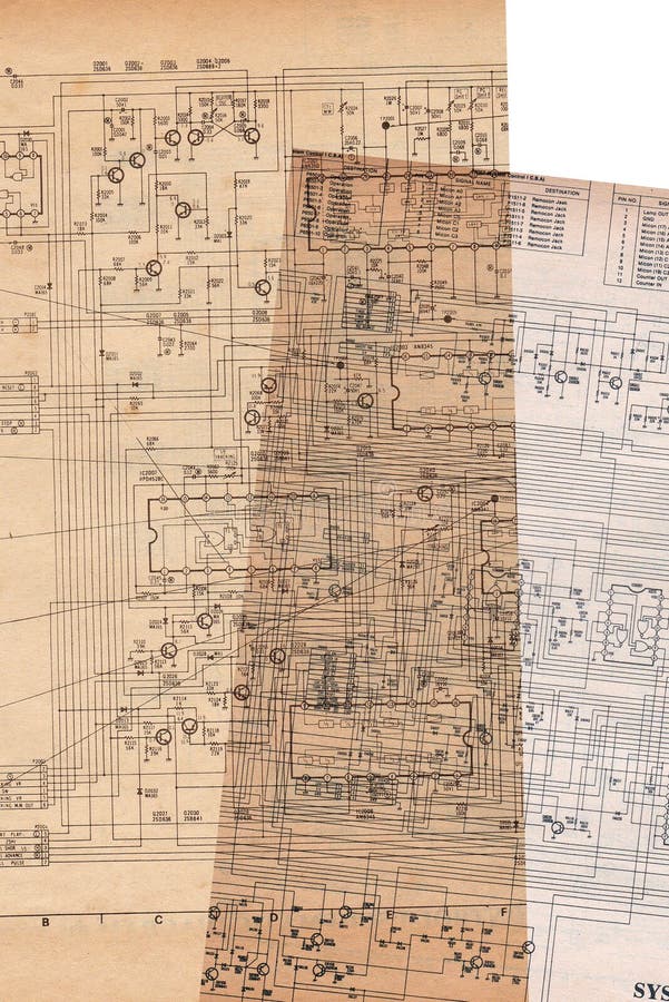 Electrical plan old paper stock image. Image of blank - 47150757