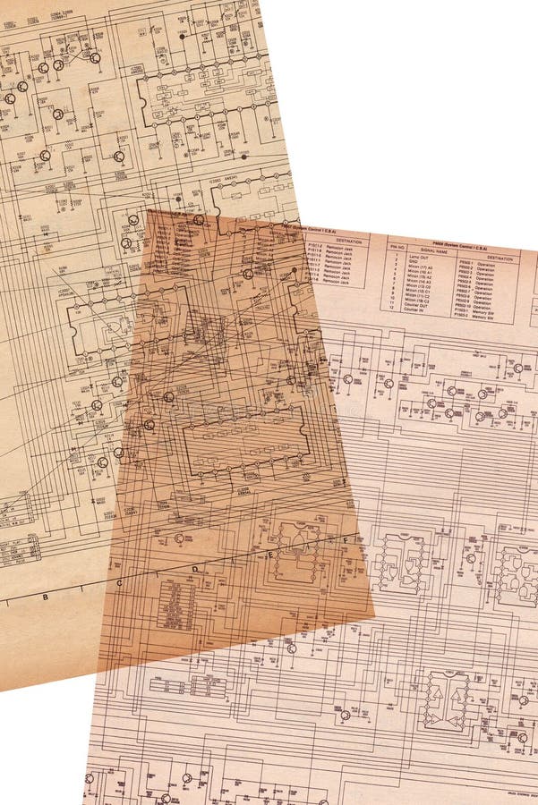 Electrical plan old paper stock image. Image of blank - 47150757