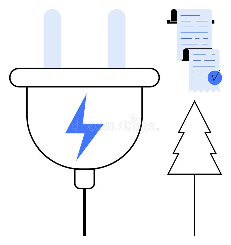 Eco-friendly Electrical Plug with Energy-saving Checklist and Tree ...