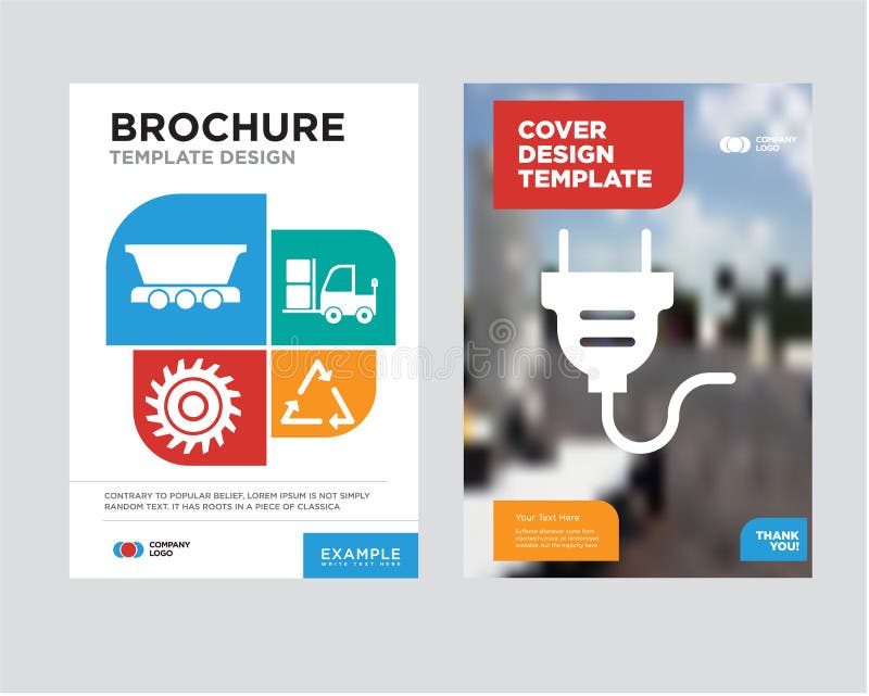 Electrical Plug Brochure Flyer Design Template Stock Illustration ...