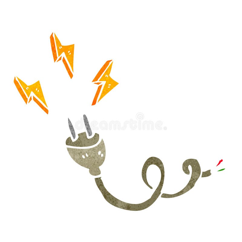 Electrical plug cartoon stock vector. Illustration of crazy - 37577602