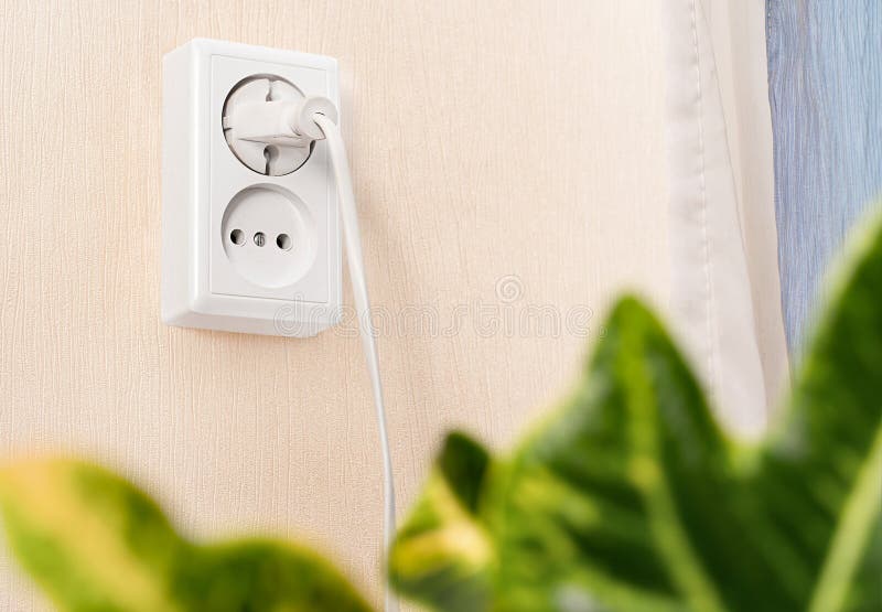 Electrical Plug Connected To a Socket Stock Photo - Image of ...