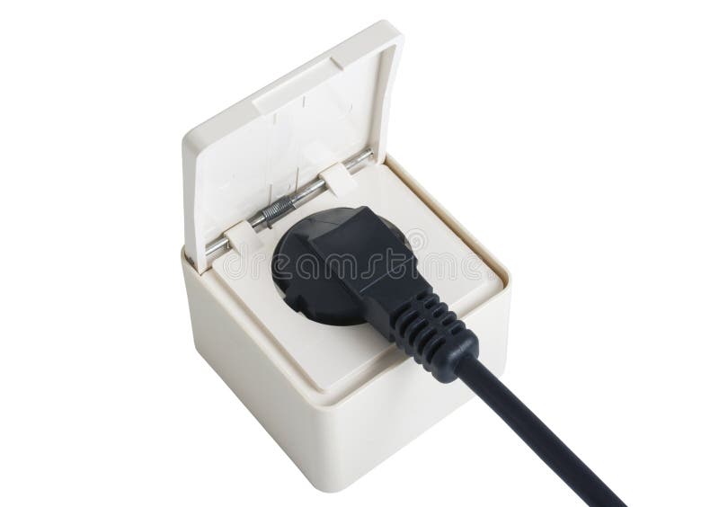 The Electric Socket and Plug Isolated Stock Photo - Image of circuit ...