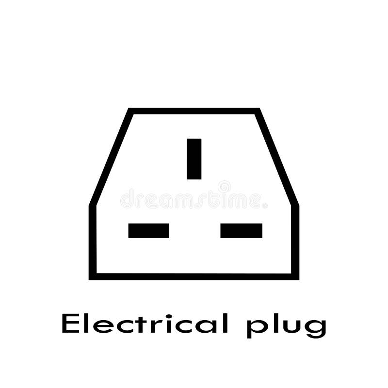 Electrical plug stock vector. Illustration of graphic - 157480302