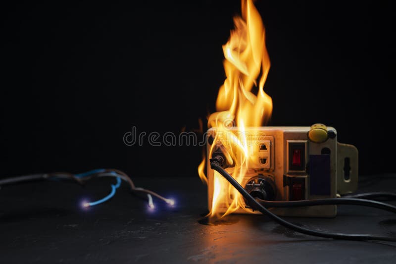 An Electrical Plug Fire is Caused by a Short Circuit of Electrical ...