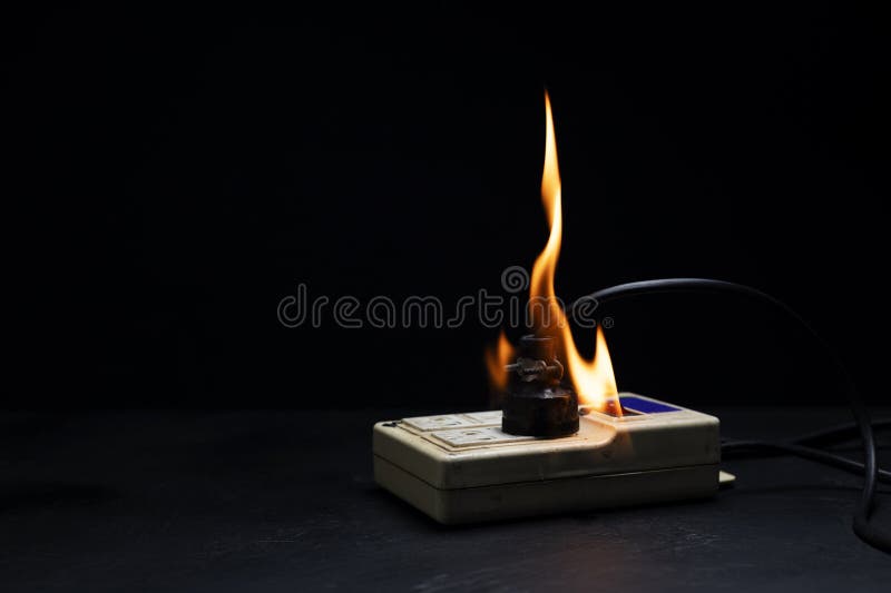 An Electrical Plug Fire is Caused by a Short Circuit of Electrical ...