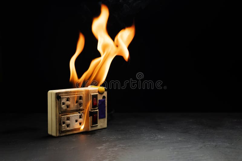 An Electrical Plug Fire is Caused by a Short Circuit of Electrical ...