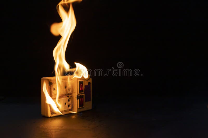 An Electrical Plug Fire is Caused by a Short Circuit of Electrical ...