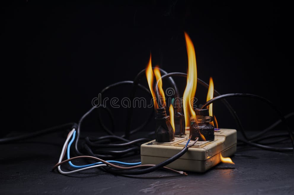 An Electrical Plug Fire is Caused by a Short Circuit of Electrical ...