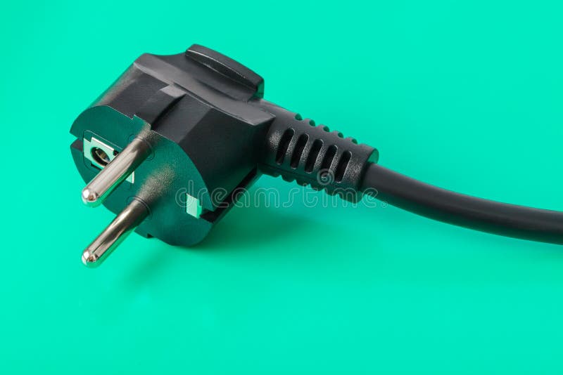 Electrical Plug - Green Background Stock Image - Image of green ...