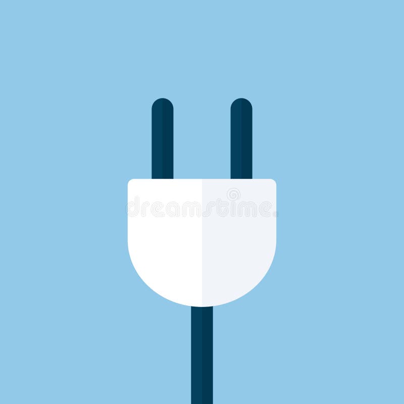Electrical Plug Icon, Modern Minimal Flat Design Style, Vector ...